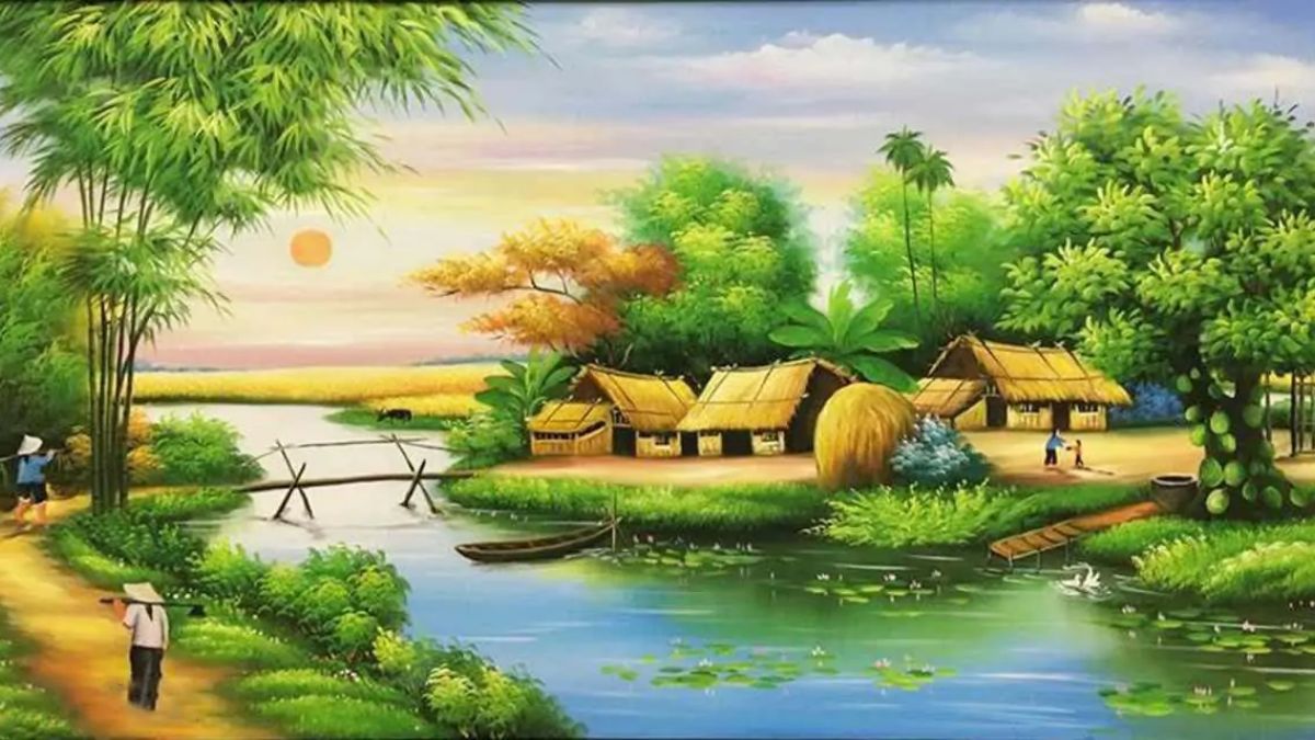 Hướng dẫn cách vẽ tranh phong cảnh thiên nhiên đẹp đơn giản